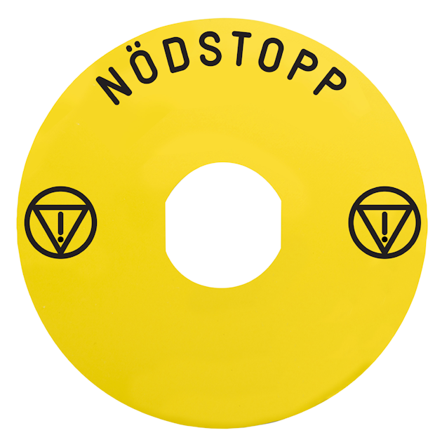 SKILT Ø60 F/ZBZ16XX SVENSK | Trykknapper innfelling 22/30 mm | Onninen AS