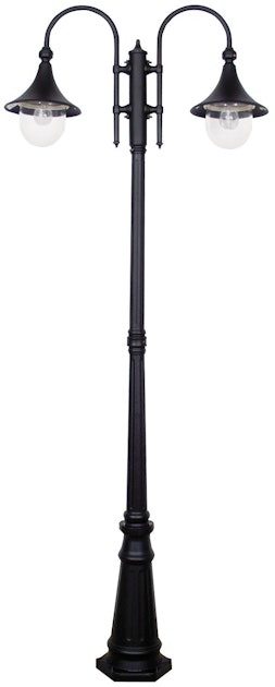 AIRAM KARTANO LAMP POST IP23 PKT-2/75W BLACK HIGHT 2200MM | Home Yard ...