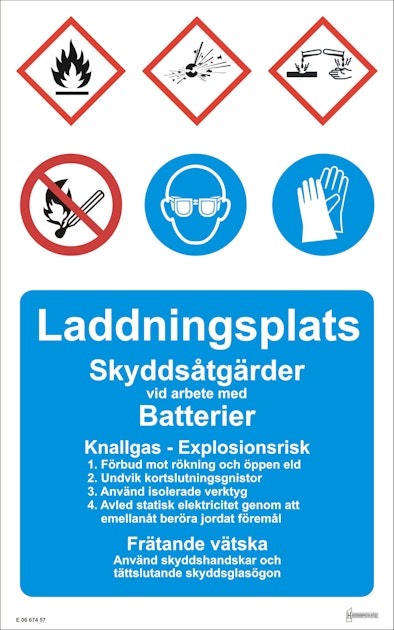 SKYLT LADDNINGSPLATS PLPLAST | Övriga skyltar, tillbehör | Onninen