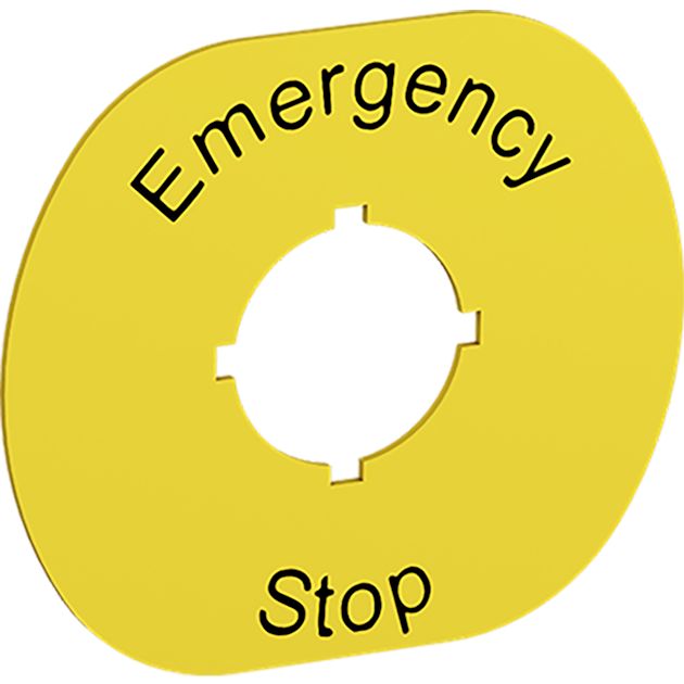 SKYLT EMERGENCY STOP VERTIKAL | Skyltar | Onninen