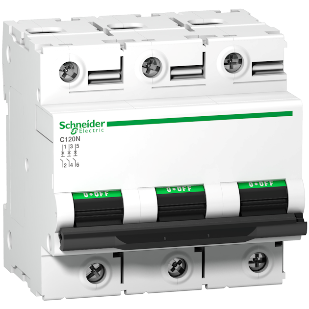 SCHNEIDER ELECTRIC DVÄRGBRYTARE C120N 3X100A/C/10KA | Överlastbrytare ...