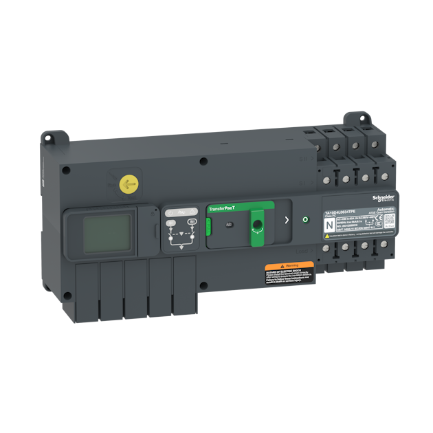 SCHNEIDER ELECTRIC CHANGE-OVER SWITCH TA10 ACTIVE 100A 4P LCD-HMI | Off ...