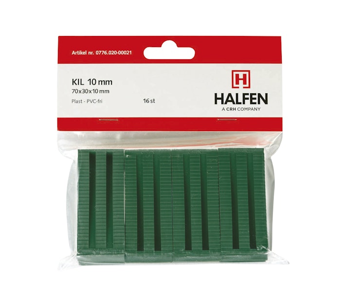 KIL KL 30X70X10 MM GRÖN /16 ST | Armeringsstål och tillbehör | Onninen