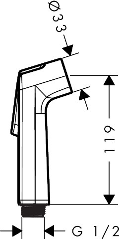 HANSGROHE BIDET HAND SHOWER HANSGROHE 29338670 BIDE MATT BLACK ...