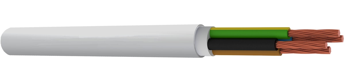 TFXP MR Flex 5G10mm2, Hvit 0,6/1kV | Kabel installasjon 0,5-1kV ...