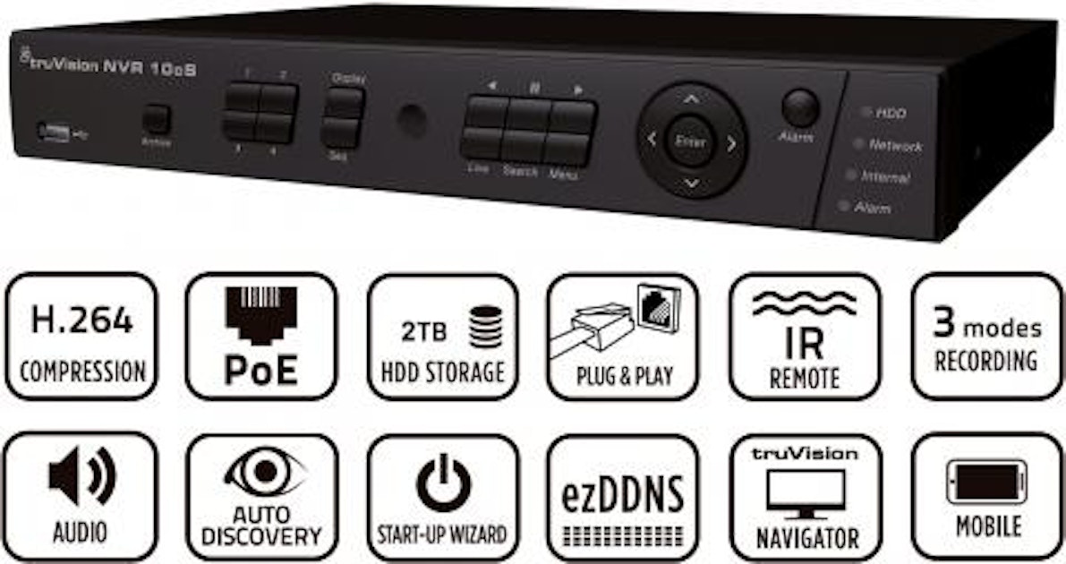 UTC FIRE & SECURITY RECORDING SYSTEM TRUVISION NVR 10 IP RECORDER ...